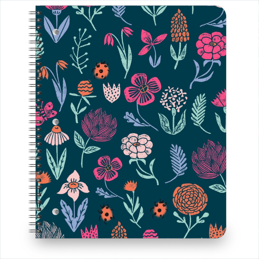 Spring Botanicals Linocut - Multi Notebook | Shutterfly