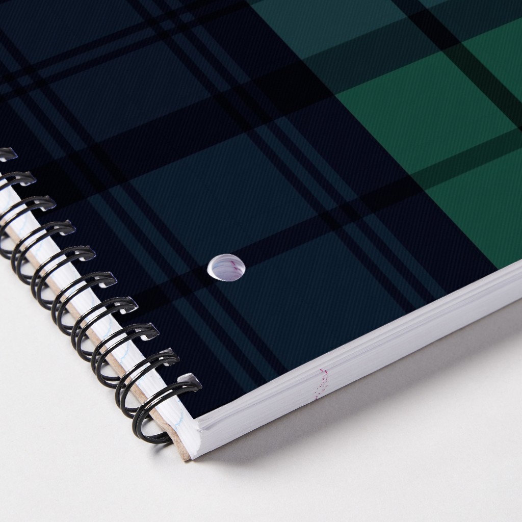 Dark Green Plaid Notebook | Shutterfly