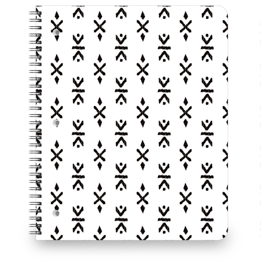 Monochrome Tribal Print - Neutral Notebook | Shutterfly
