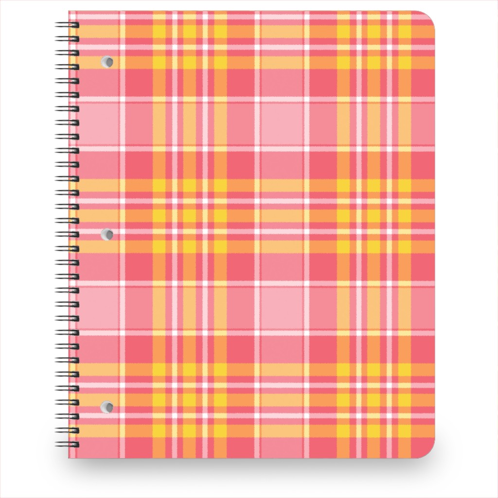 Plaid - Pink and Yellow Notebook | Shutterfly