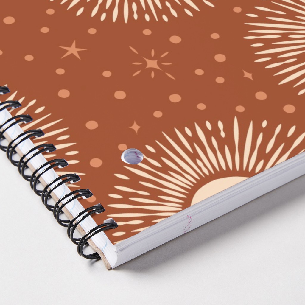 Golden Sun - Multidirectional - Rust Brown Notebook | Shutterfly