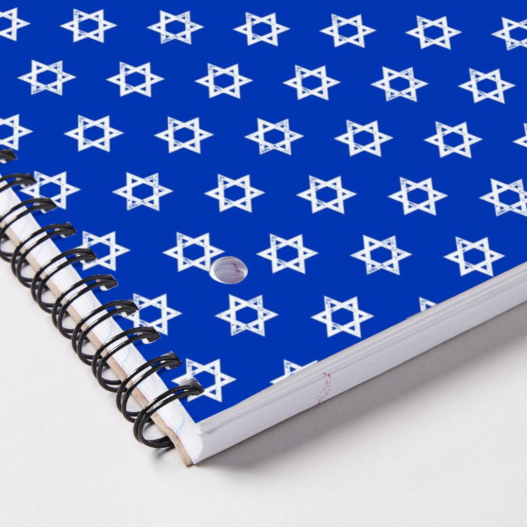 Star of David - White on Blue Notebook | Shutterfly