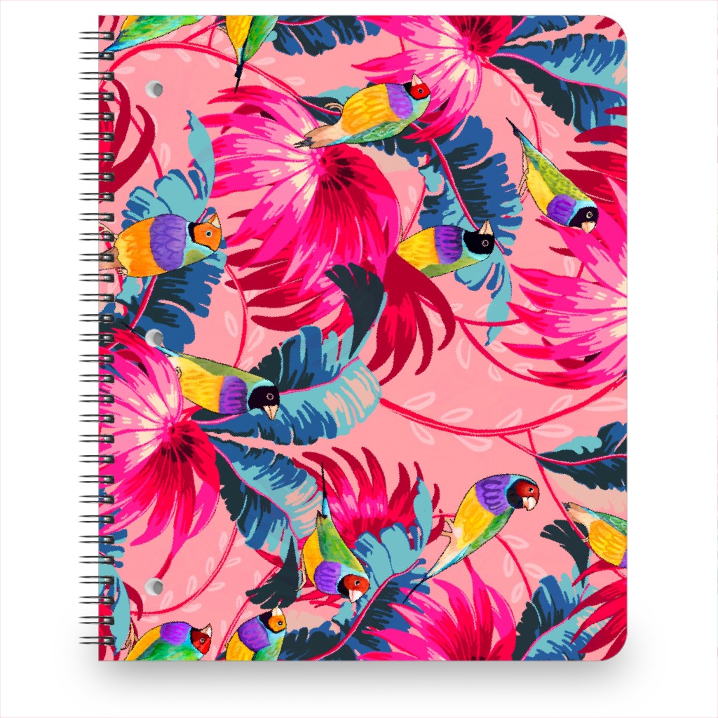 Tropical Jungle Birds - Pink Notebook | Shutterfly