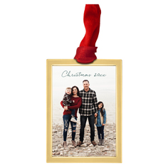 Snow Flurry Border Snow Globe Ornament by Shutterfly | Shutterfly