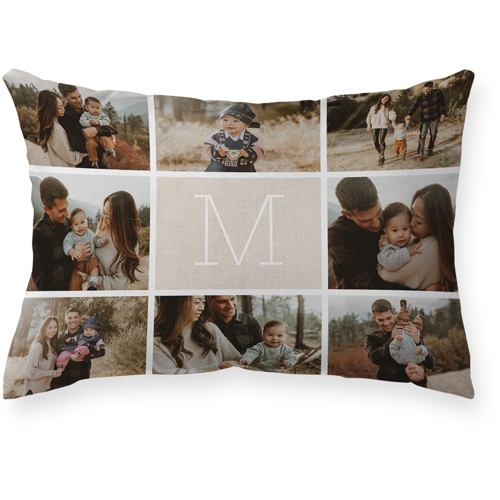 Monogram Gallery of Eight Outdoor Pillow by Shutterfly | Shutterfly