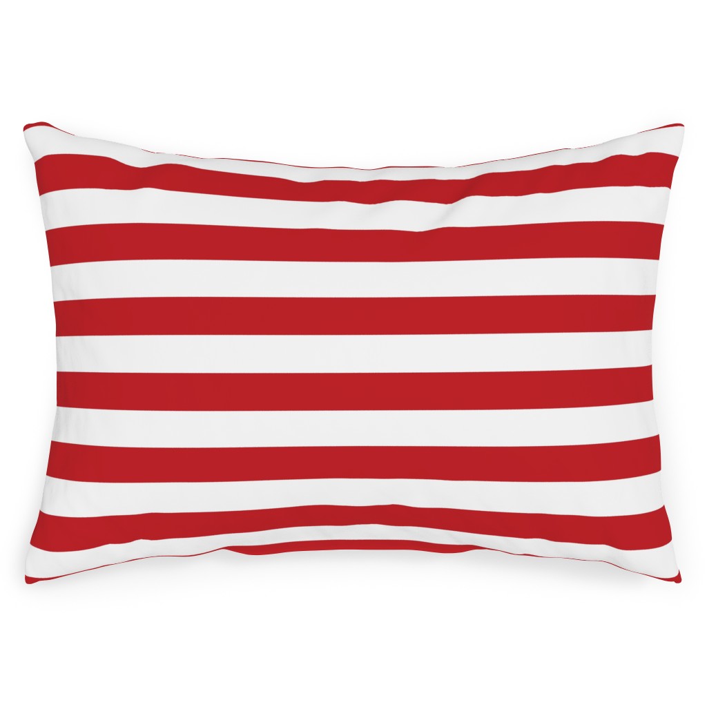 Red Stripes Outdoor Pillow | Shutterfly
