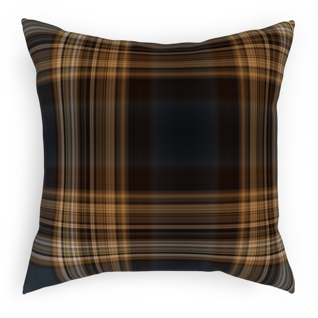 Fine Line Plaid - Dark Blue and Brown Blanket | Shutterfly