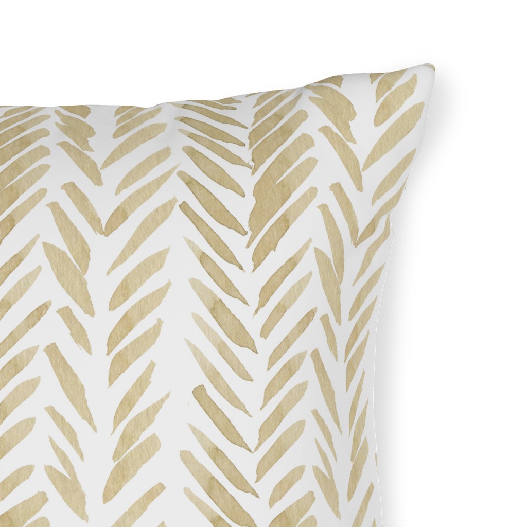 Leaf - Gold Outdoor Pillow | Shutterfly