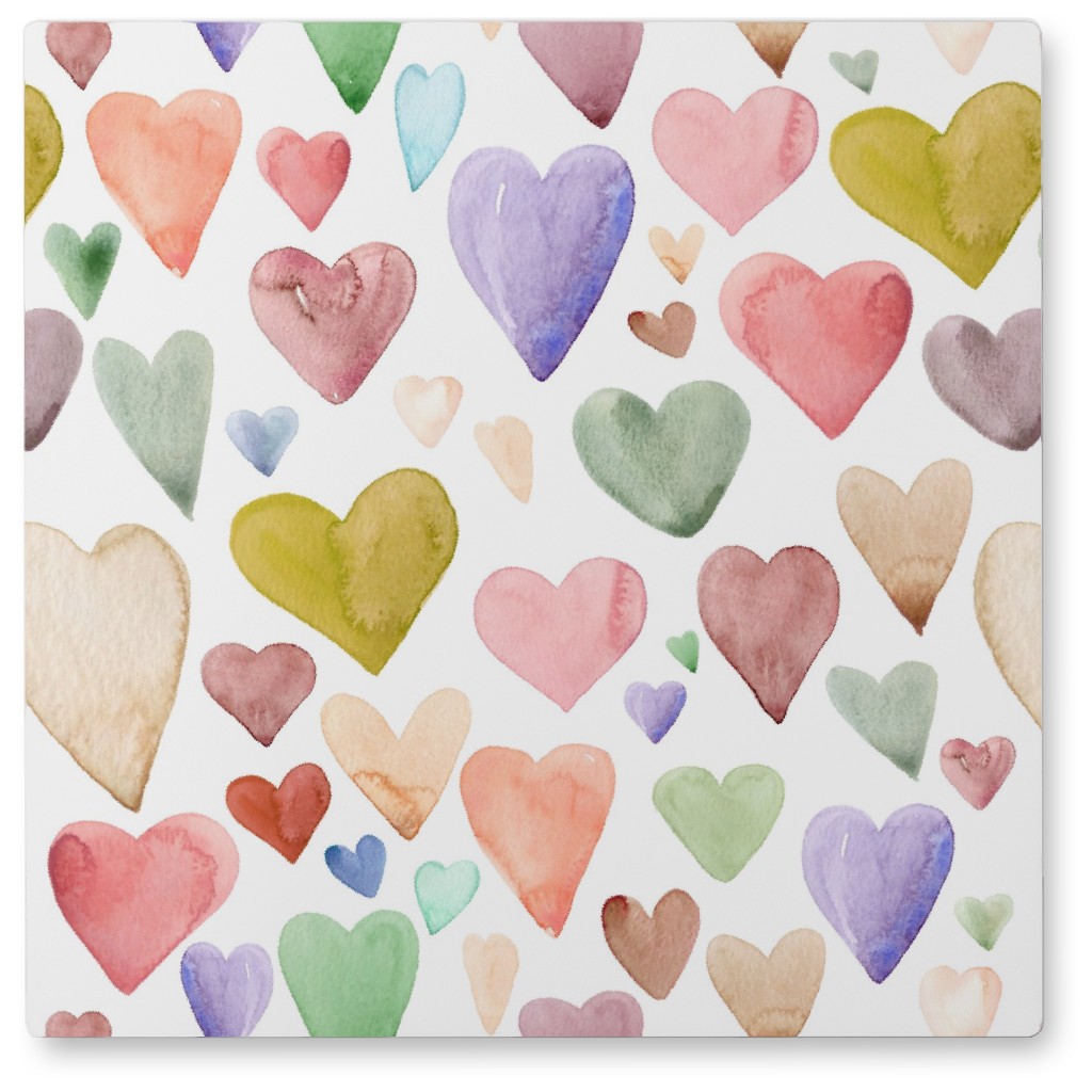 Earth Tone Hearts - Multi Muted Photo Tile | Shutterfly