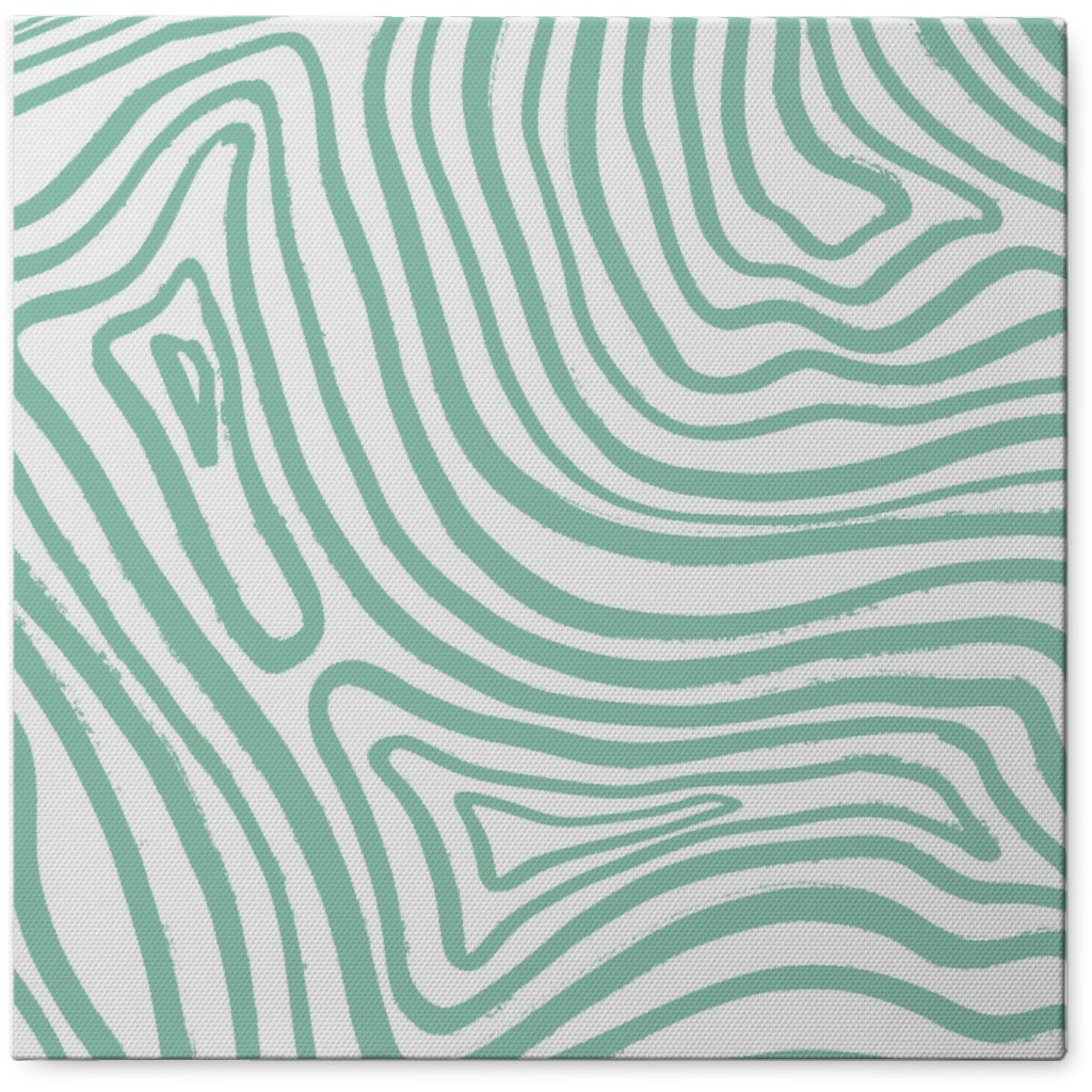 Abstract Wavy Lines - Green Photo Tile | Shutterfly