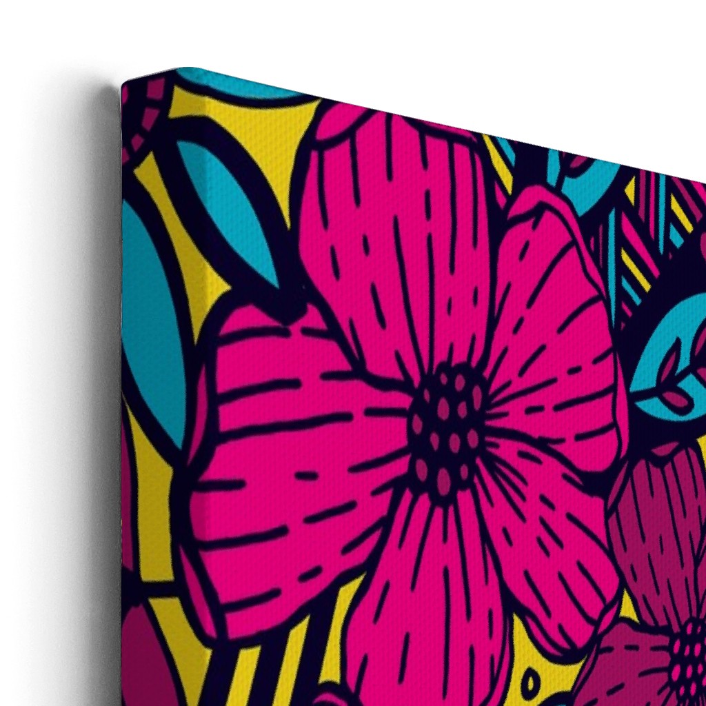 Floral Frenzy - Pink & Blue Photo Tile | Shutterfly