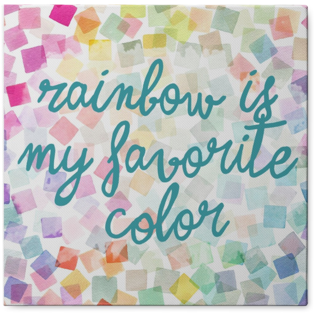 Rainbow Is My Favorite Color Watercolor Plaids - Multi Photo Tile ...