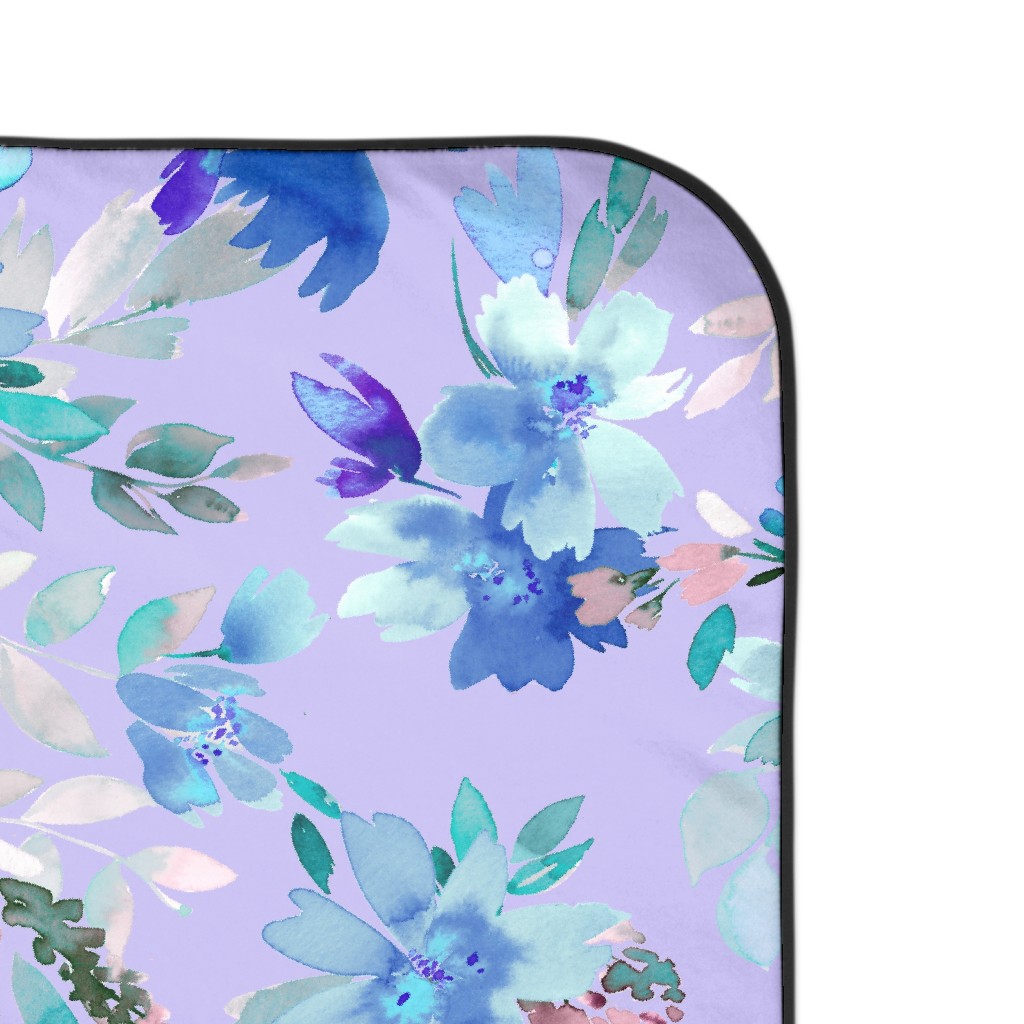 Very Peri Summer Floral - Purple Picnic Blanket | Shutterfly