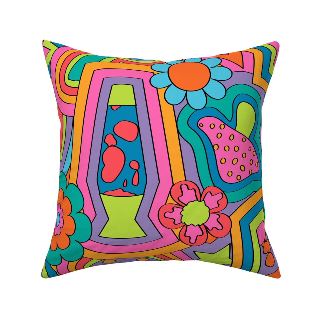 Psychedelic 60s Rainbow - Neon Pillow | Shutterfly
