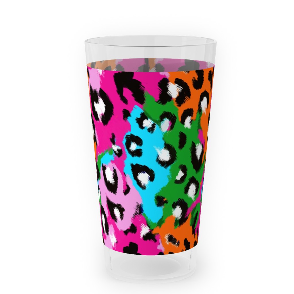 Leopard Print - Multi Outdoor Pint Glass | Shutterfly
