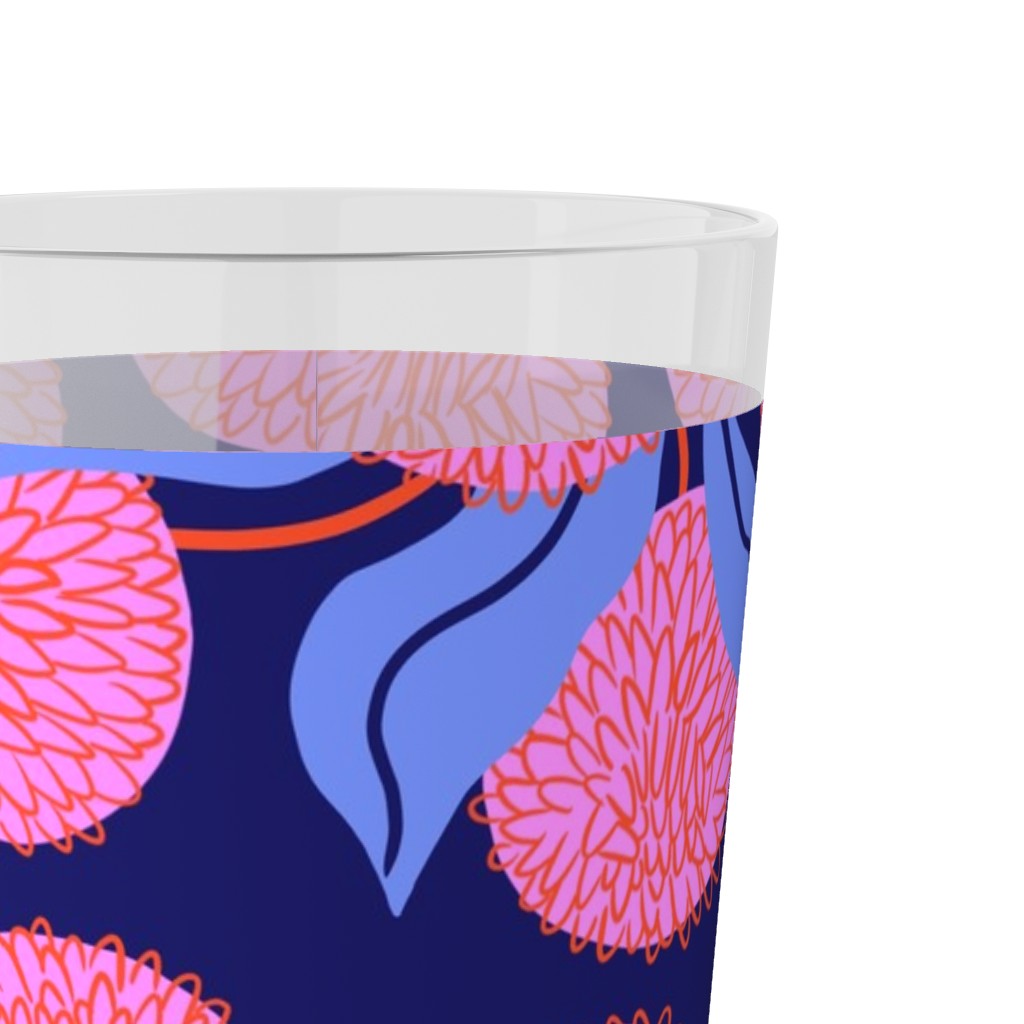 Marigold Pinwheels on Navy Outdoor Pint Glass | Shutterfly