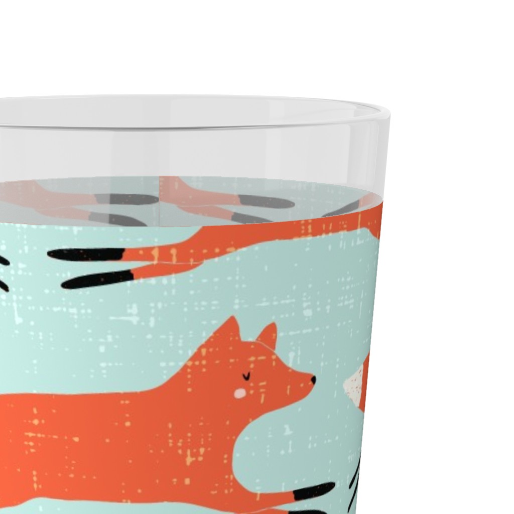 Little Orange Fox - Orange and Green Outdoor Pint Glass | Shutterfly