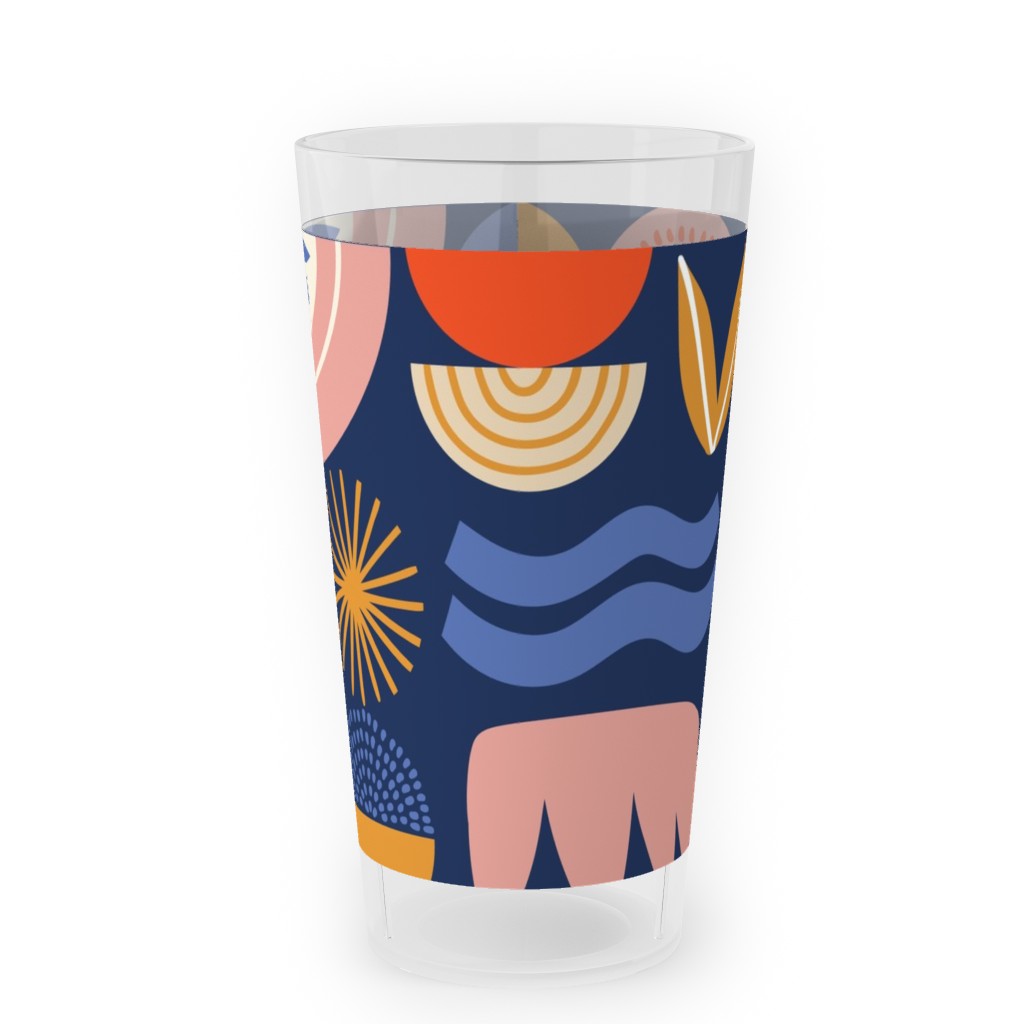 Colorful Geometry - Dark Outdoor Pint Glass | Shutterfly