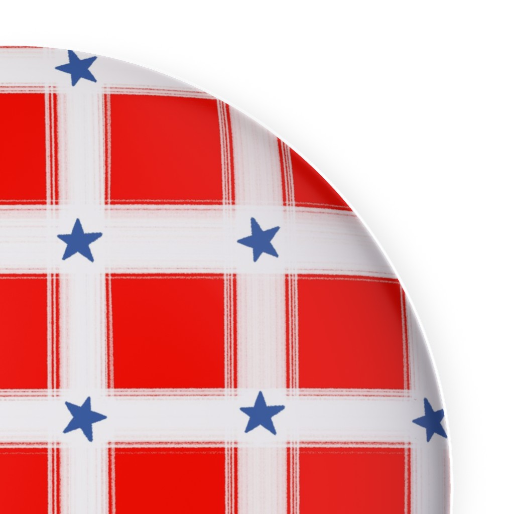 Star Plaid Plates | Shutterfly