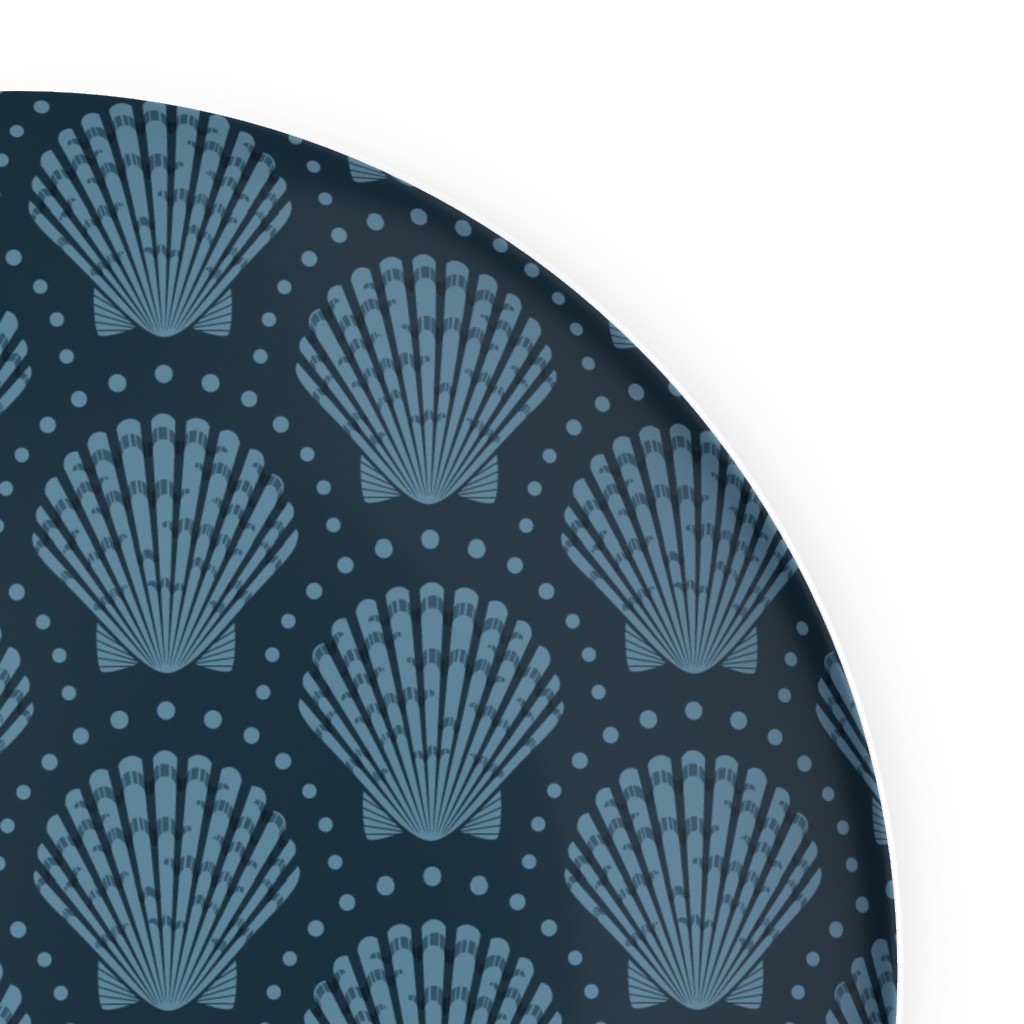 Pretty Scallop Shells - Navy Blue Plates | Shutterfly