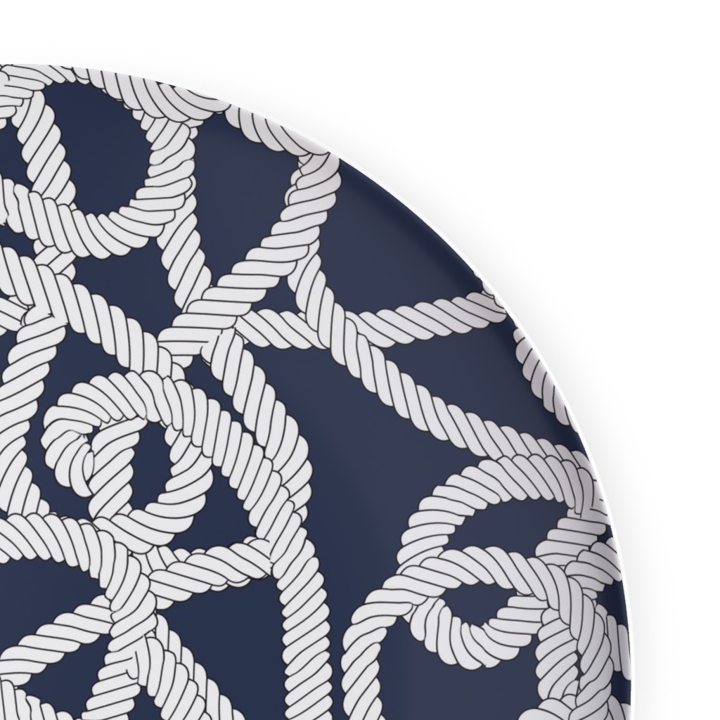 Nautical Rope Knots in Navy Plates | Shutterfly