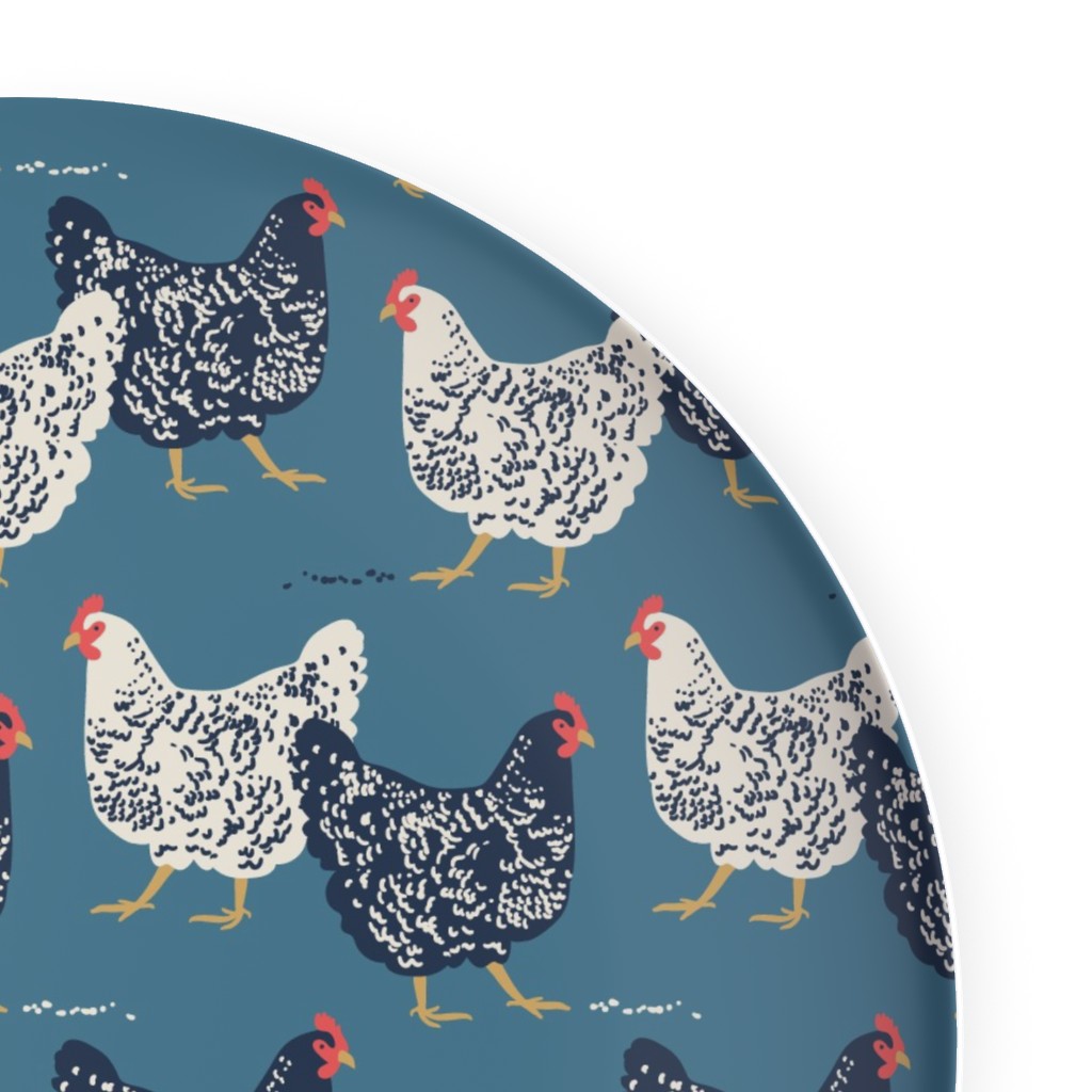 Farmhouse Chickens - Blue Plates | Shutterfly