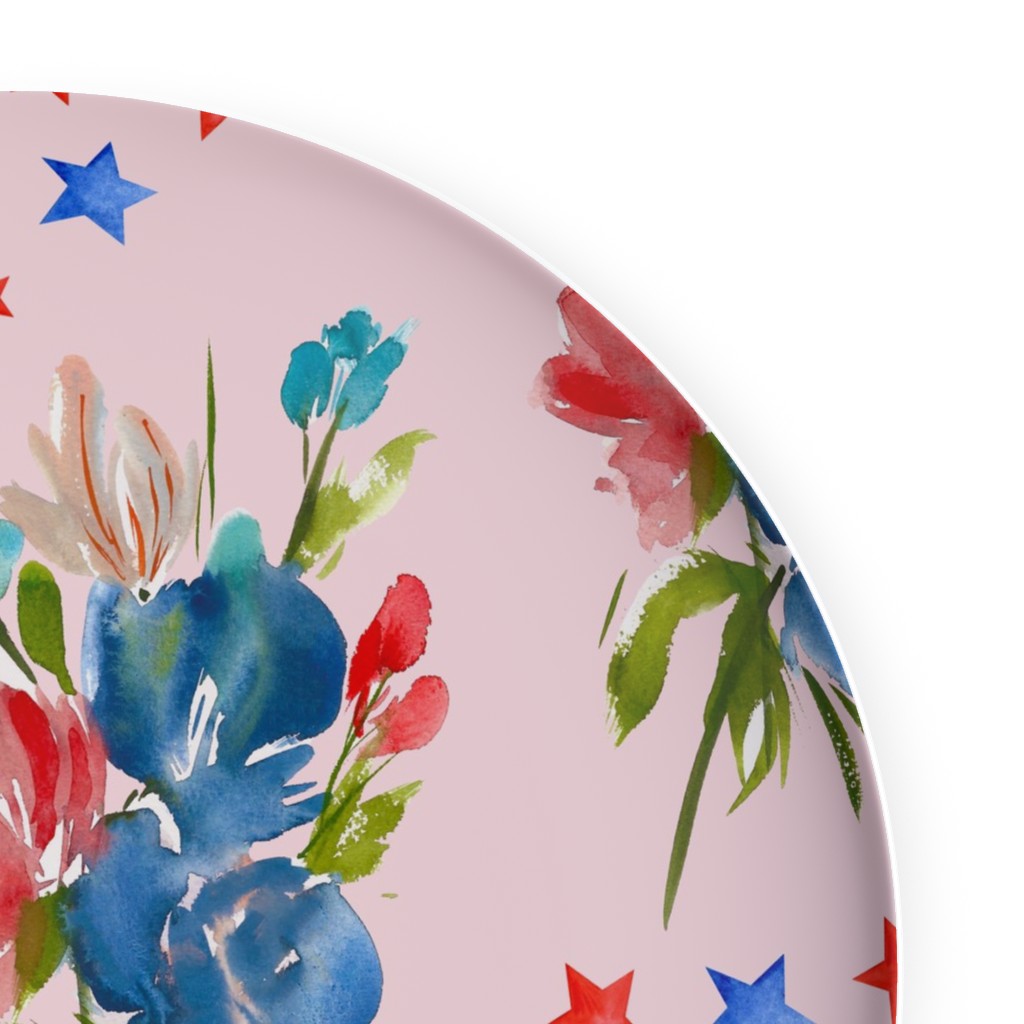 4th of July Florals - Pink Plates | Shutterfly