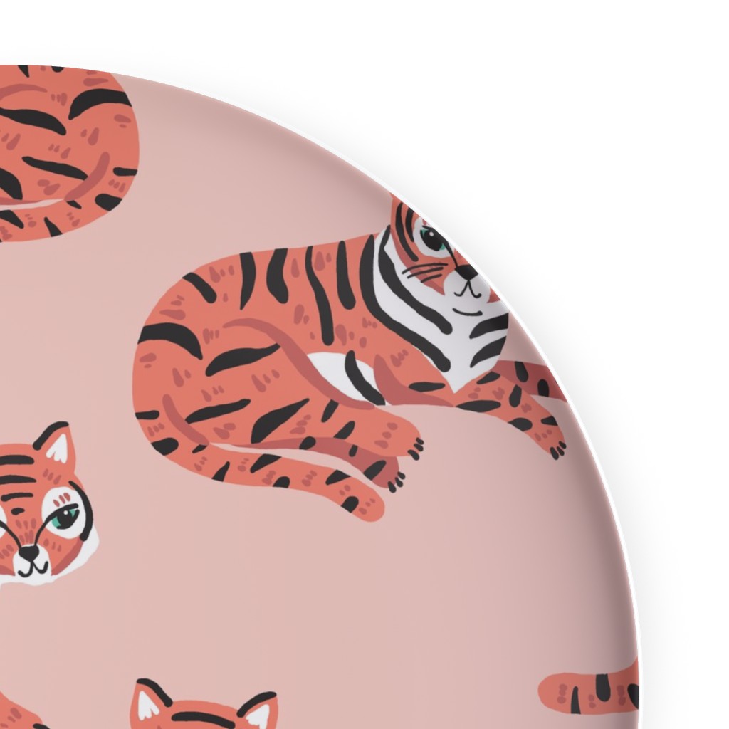 Jungle Tigers - Blush and Coral Plates | Shutterfly