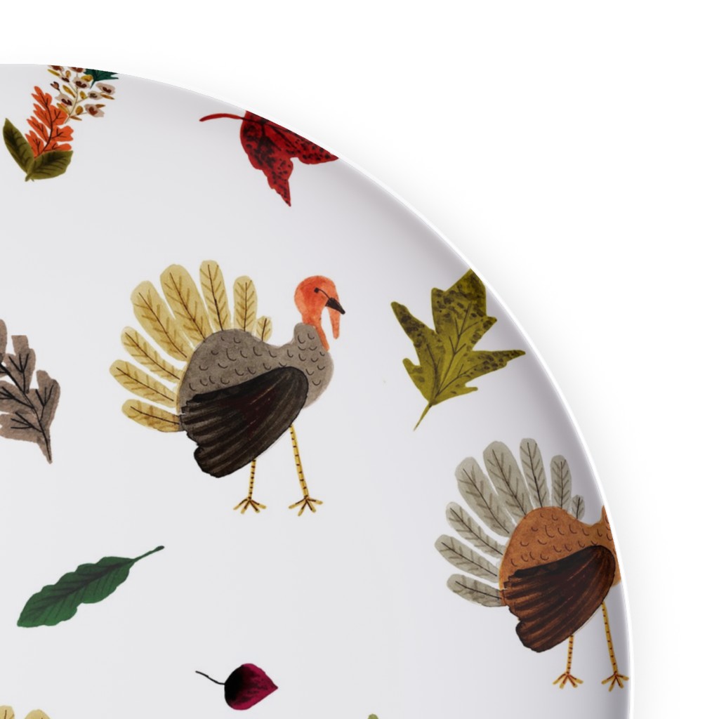 Fall Thanksgiving Turkeys on White Plates | Shutterfly