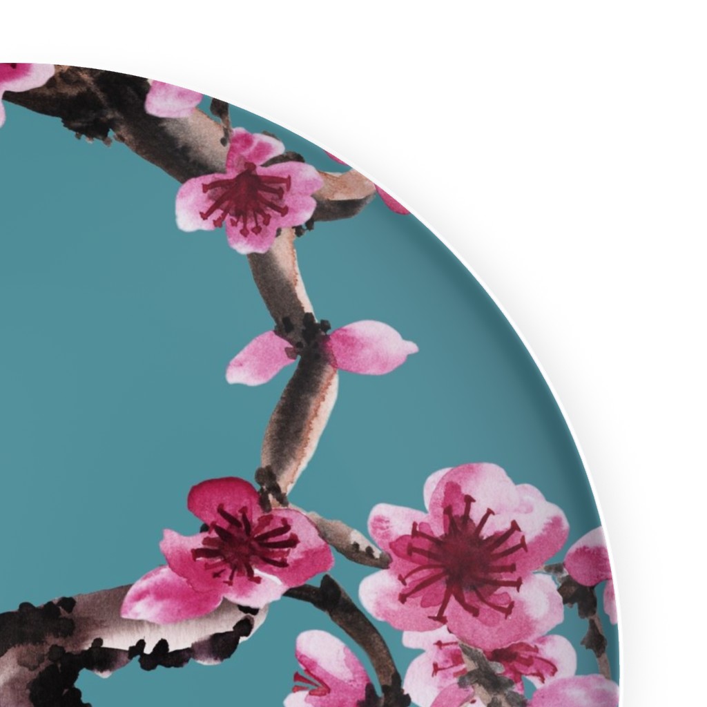 Sakura - Pink on Turquoise Plates | Shutterfly
