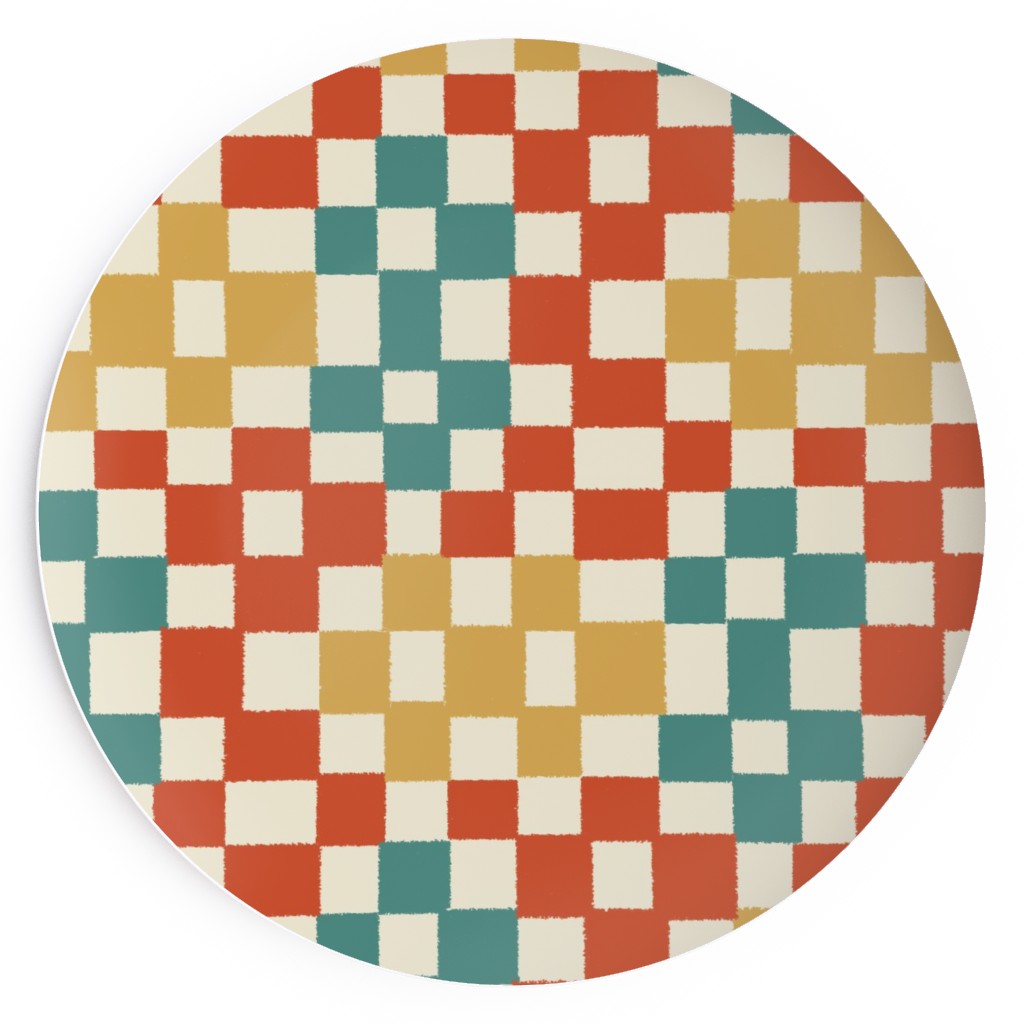 Wonky Checkerboard - Multi Salad Plate | Shutterfly