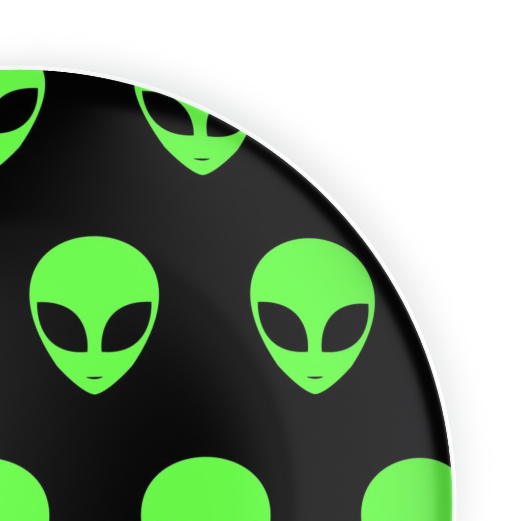Retro Alien - Neon Green and Black Salad Plate | Shutterfly
