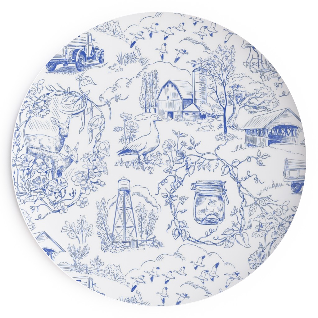 Country Living Toile - Blue Salad Plate | Shutterfly