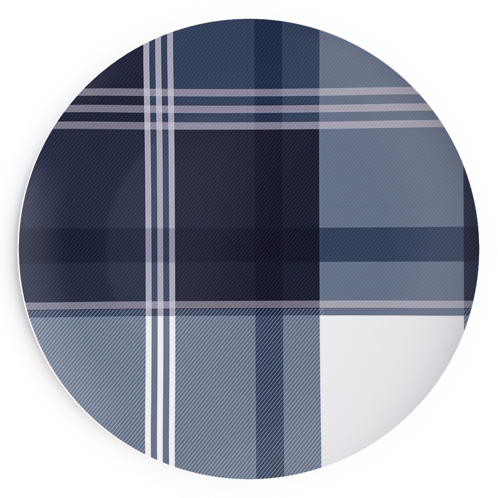 Navy Blue Plaid Salad Plate | Shutterfly