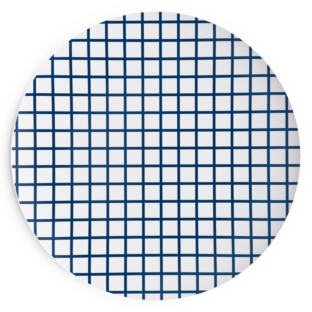 Grid - Navy and White Salad Plate | Shutterfly