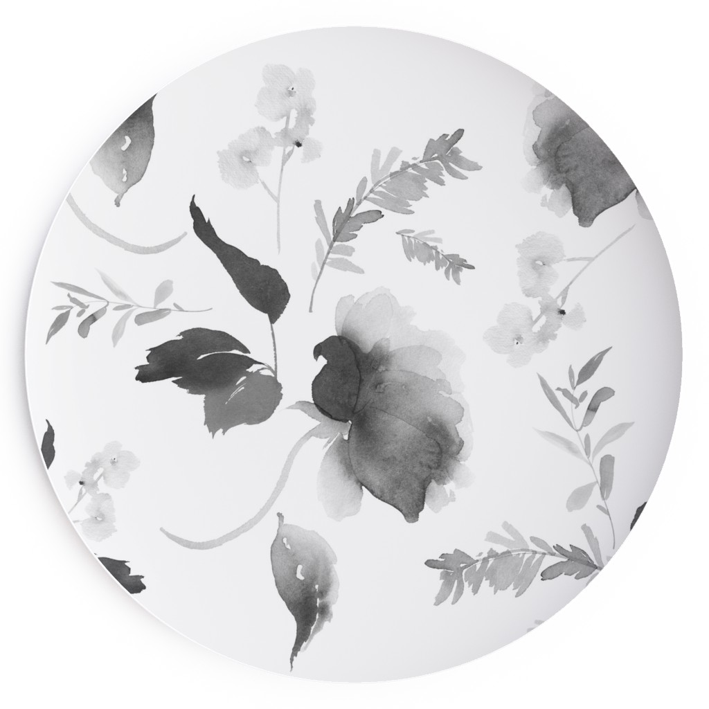 Spring Beginning - Black and White Salad Plate | Shutterfly
