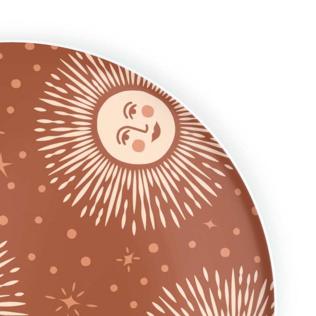 Golden Sun - Multidirectional - Rust Brown Salad Plate | Shutterfly