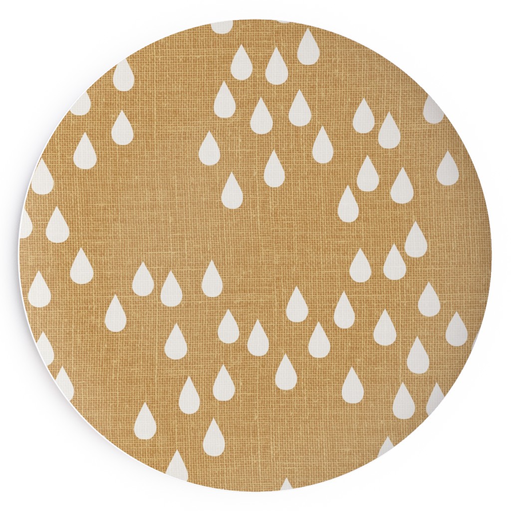 Scattered Rain Drops - Mustard Yellow Salad Plate | Shutterfly