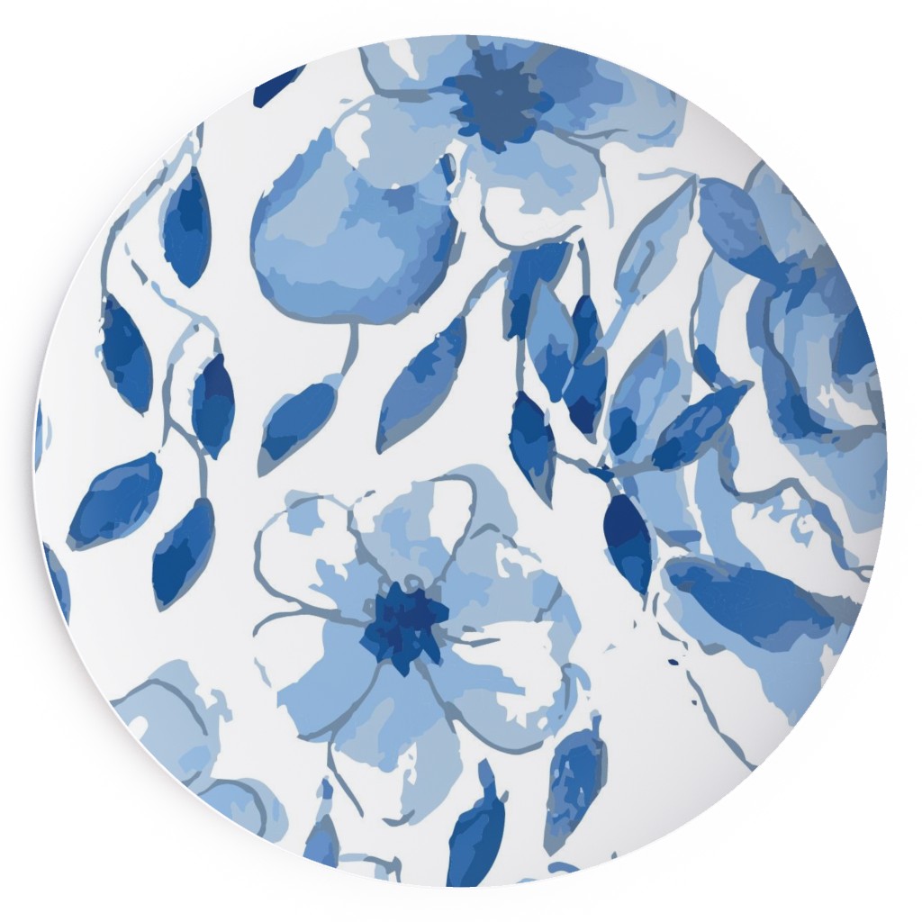 the Flow of the Garden - Blue Salad Plate | Shutterfly