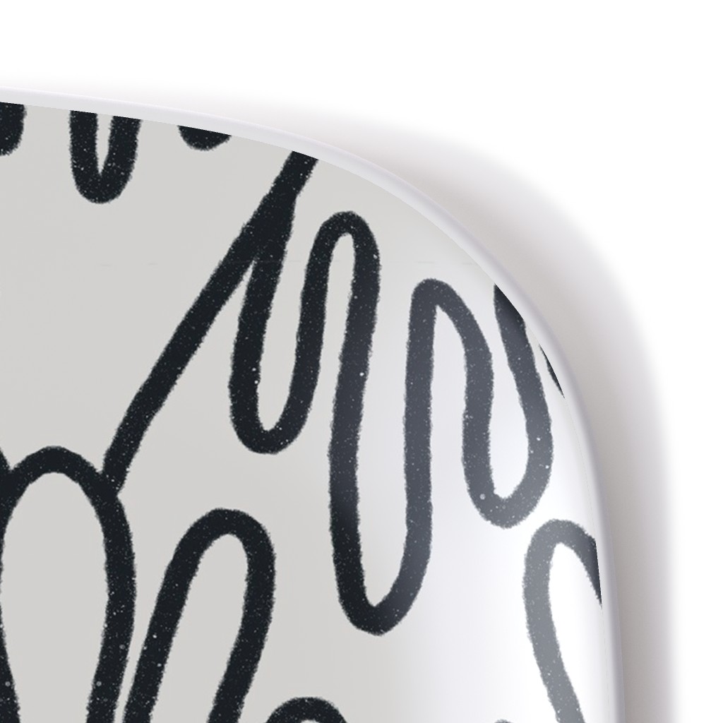 Wavy Lines - Black on White Serving Platter | Shutterfly