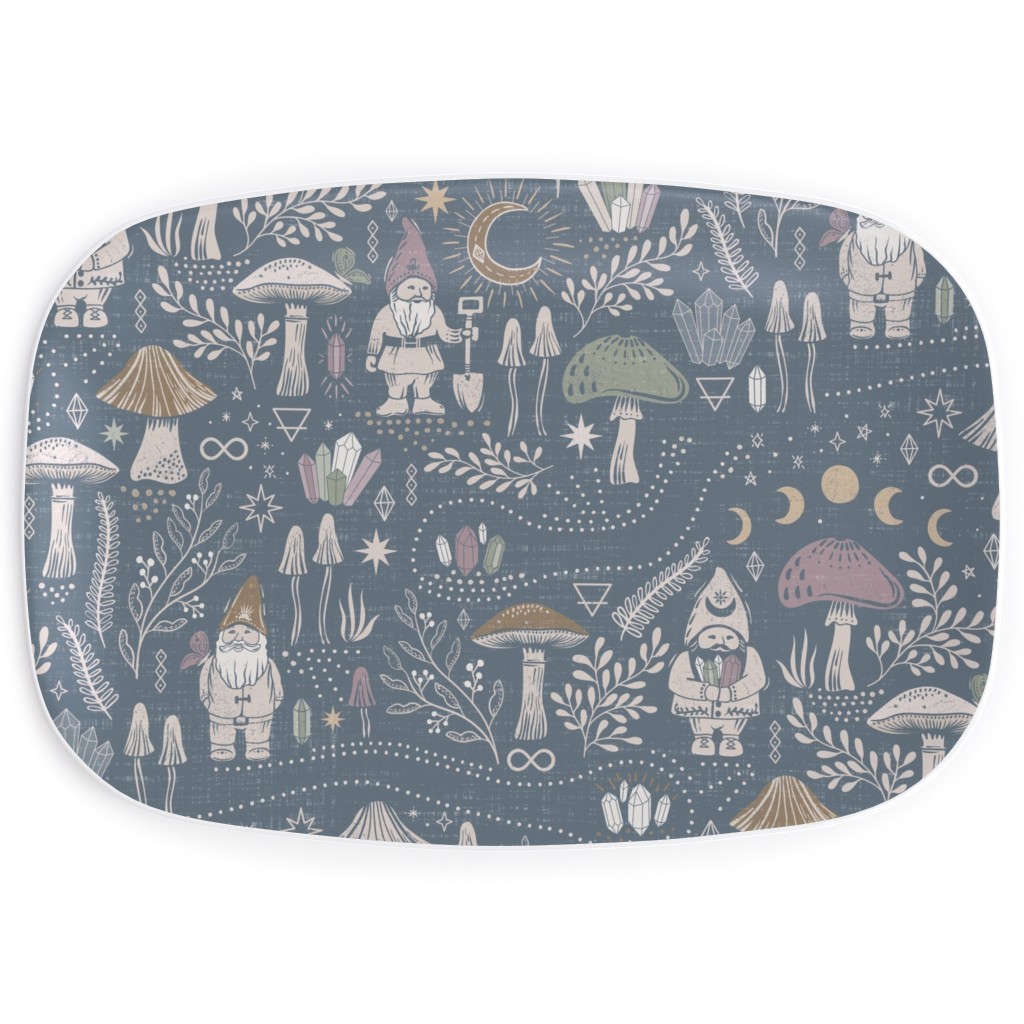 Magical Forest Gnomes - Earthy Blue Serving Platter | Shutterfly
