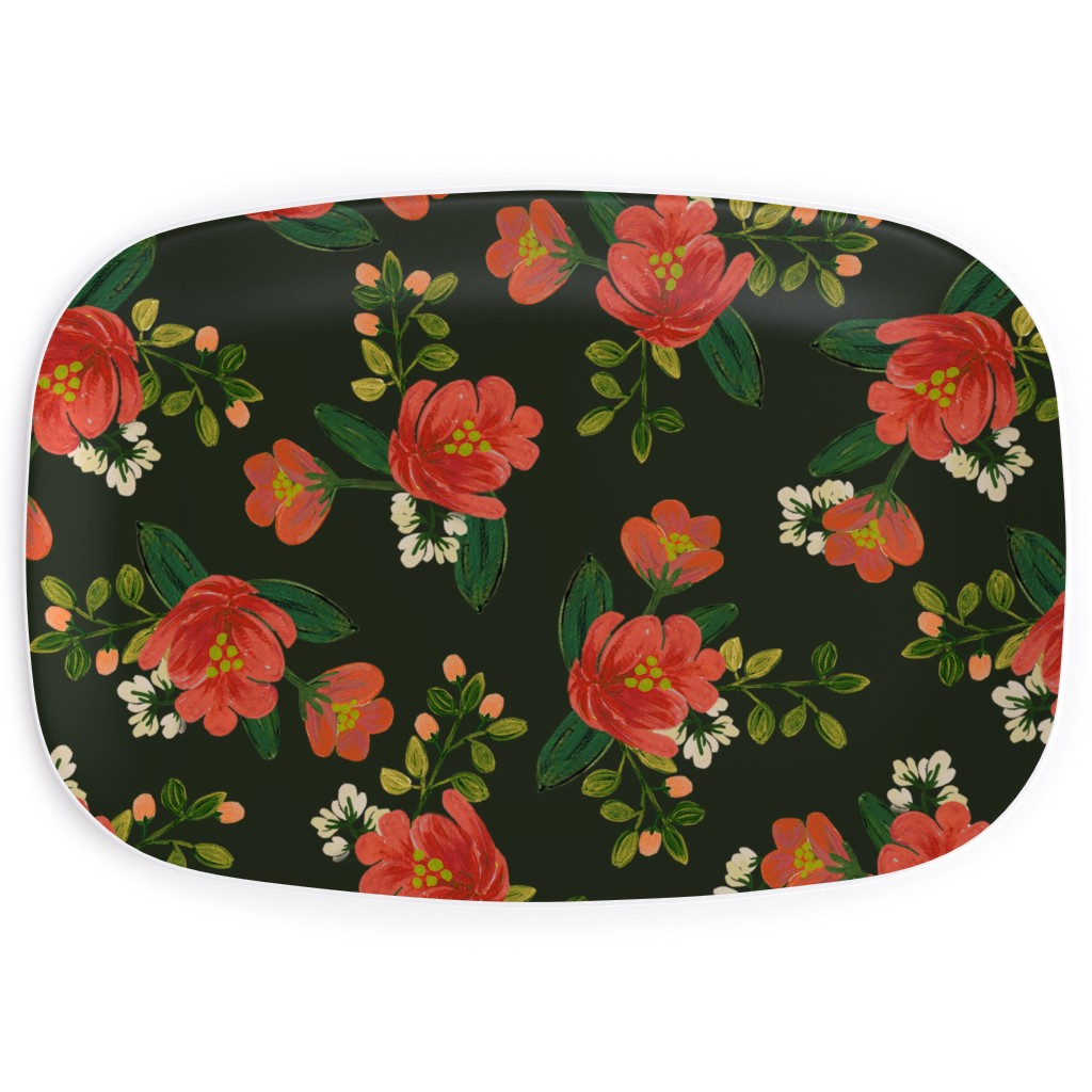 Holiday Floral Serving Platter | Shutterfly