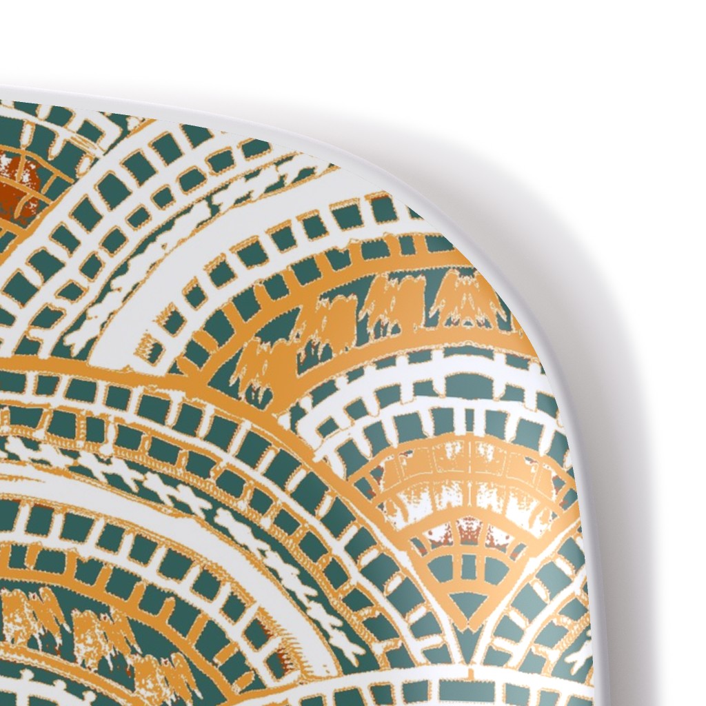 Earthy Fans - Orange Green and Gold Serving Platter | Shutterfly