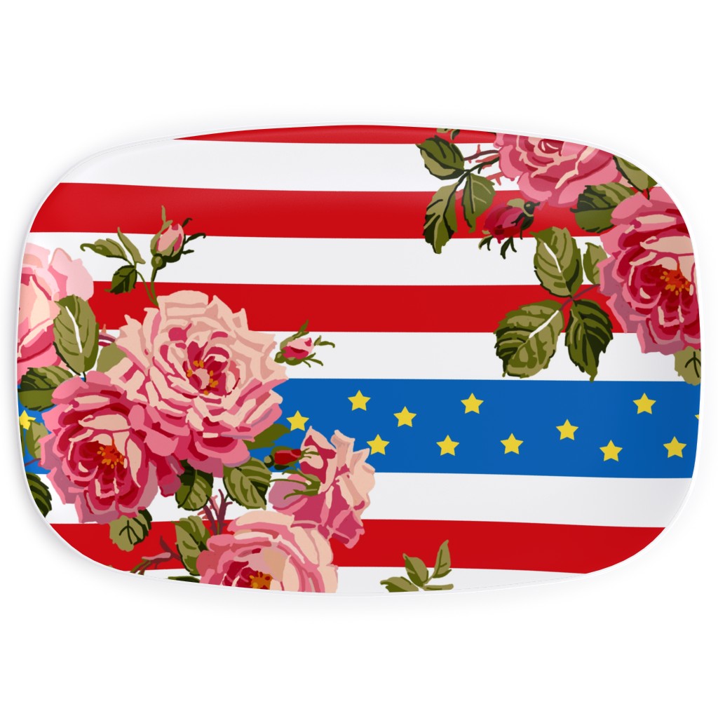 Americana Summer Roses - Multi Serving Platter | Shutterfly