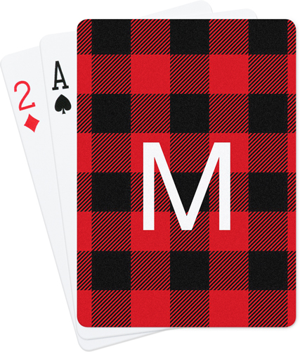 Buffalo Plaid Custom Text Playing Cards by Shutterfly | Shutterfly