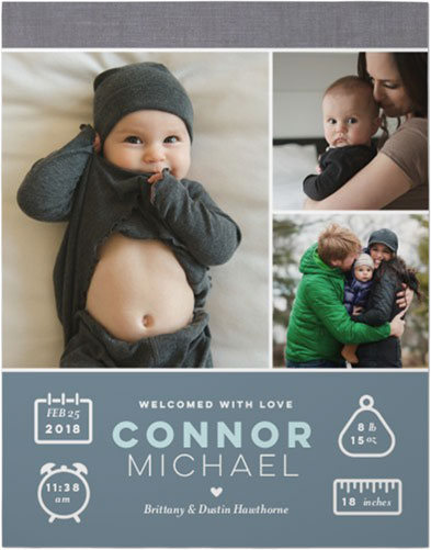 Welcome Baby Boy Premium Poster by Shutterfly | Shutterfly