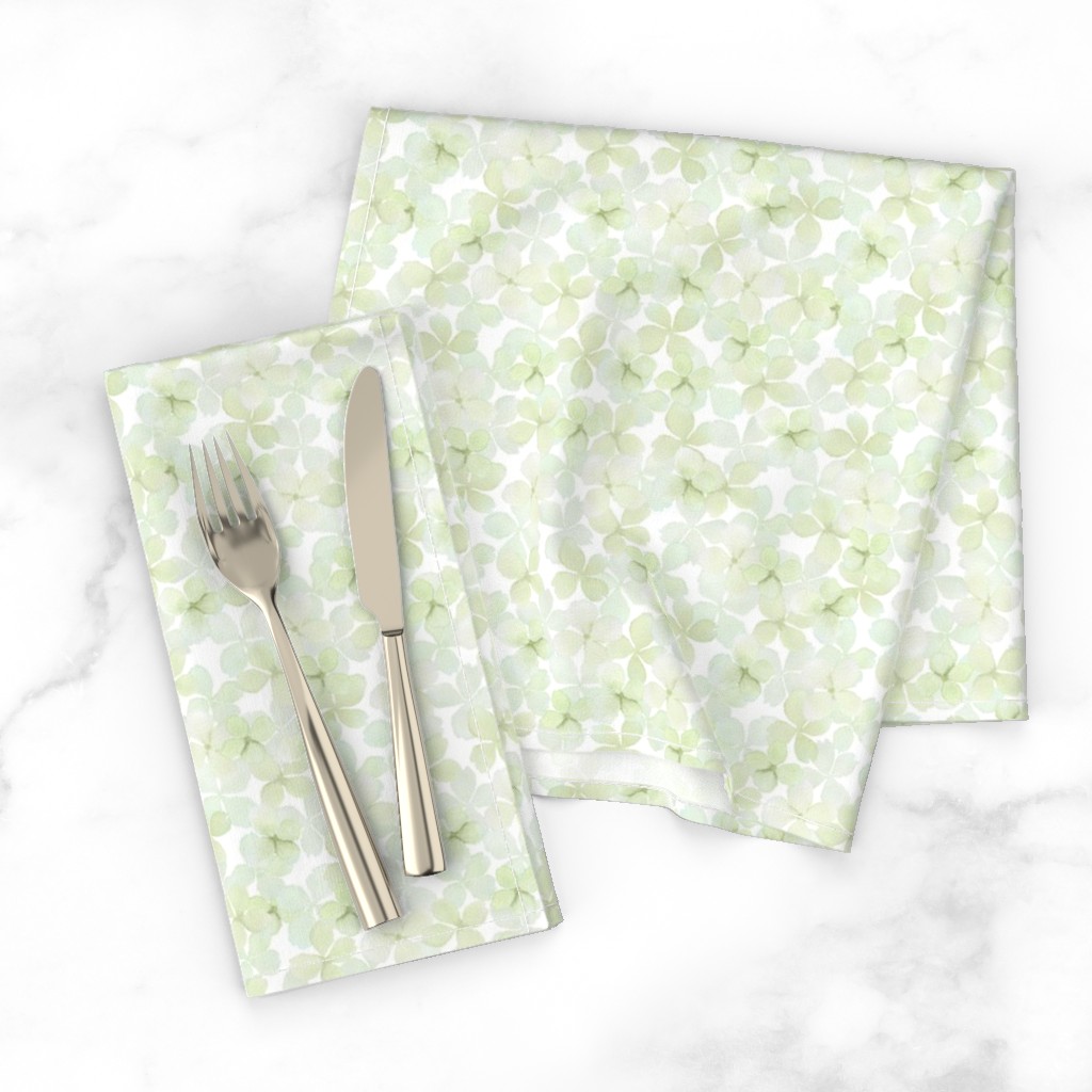 Hydrangea - Green Cloth Napkin | Shutterfly