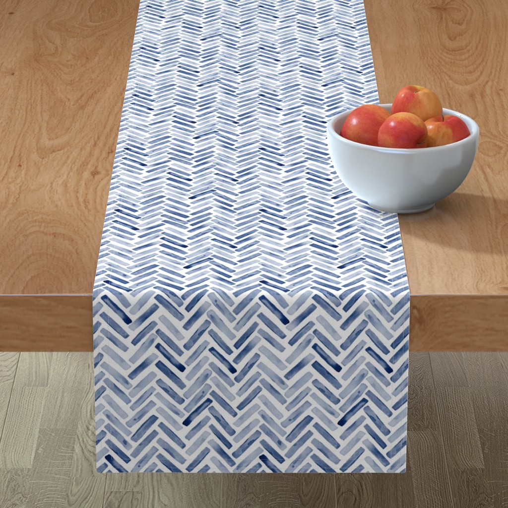 Painted Chevron Herringbone Table Runner | Shutterfly