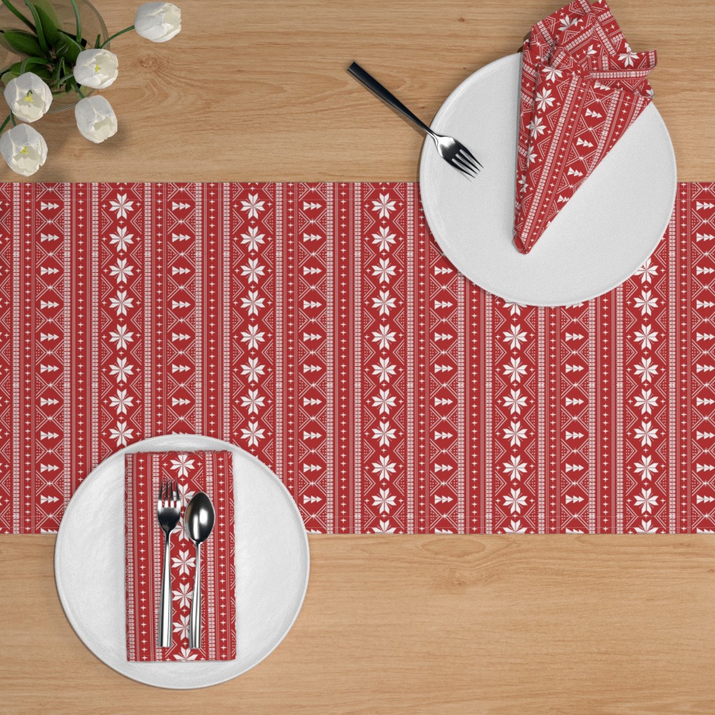 Nordic Sweater - Red Table Runner | Shutterfly