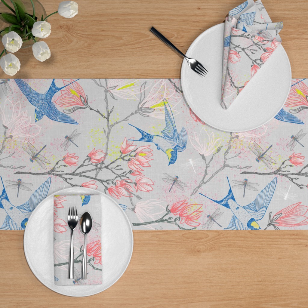 Swallows and Magnolias - Multi Table Runner | Shutterfly